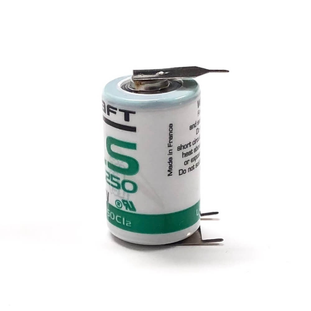 Saft LS14250 PC Pins 1 Pin Positive & 2 Pin Negative