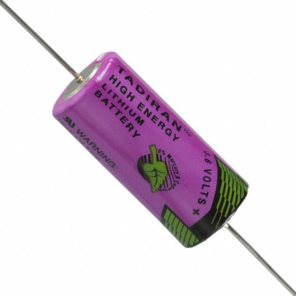 Tadiran TL-5955/P, 2/3AA, 3.6V/1500mAh Lithium Battery with Axial Lead
